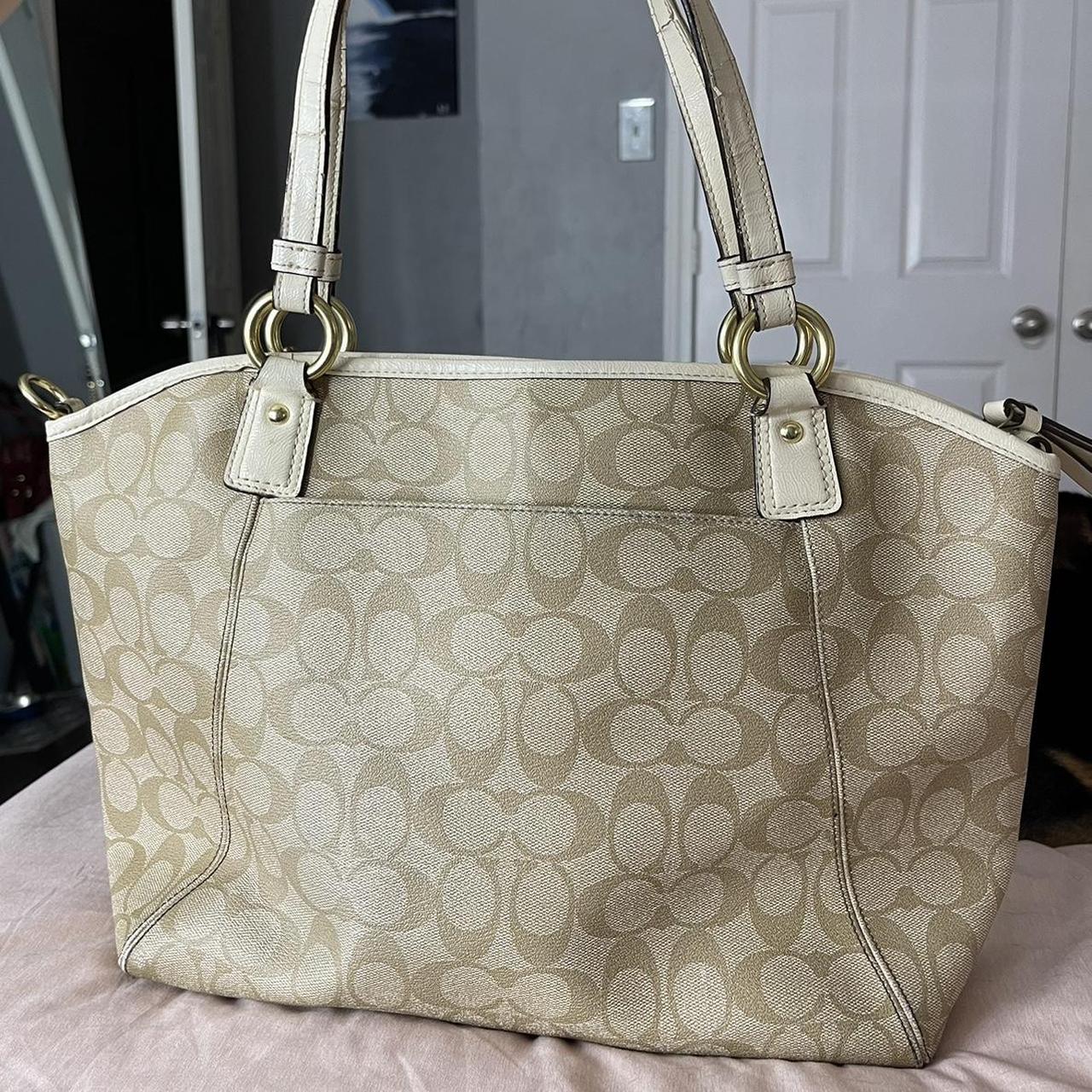 COACH Signature Tote Bag Handbag Light Beige The... - Depop