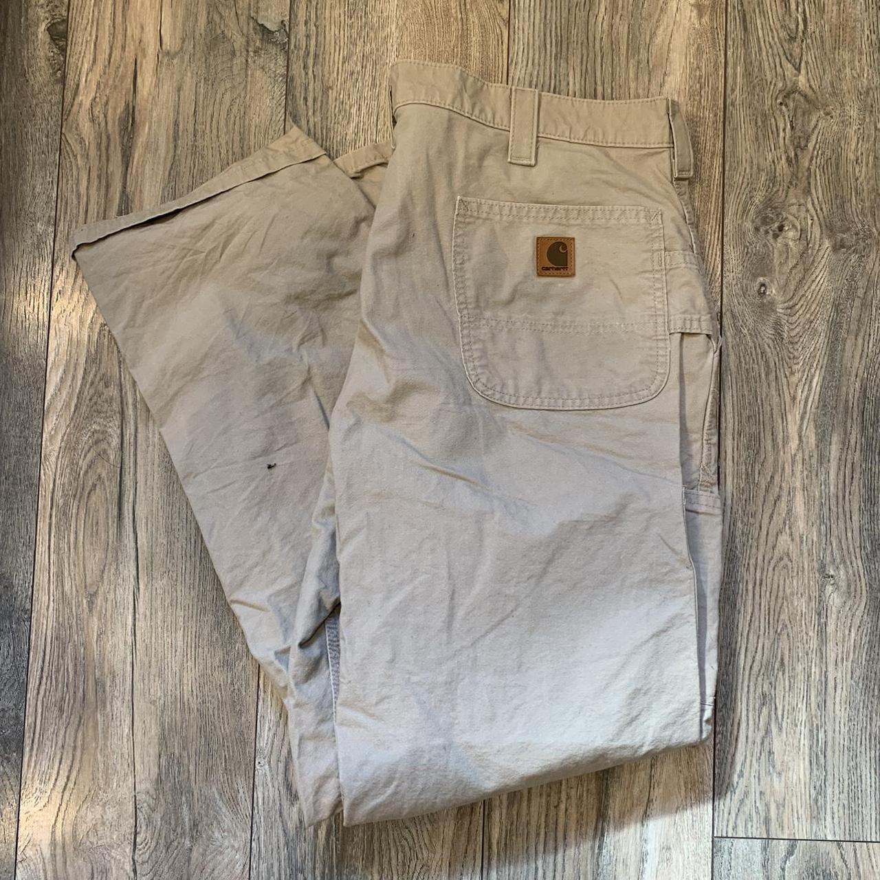 Carhartt Tan Carpenter Jeans 40x32 - Depop
