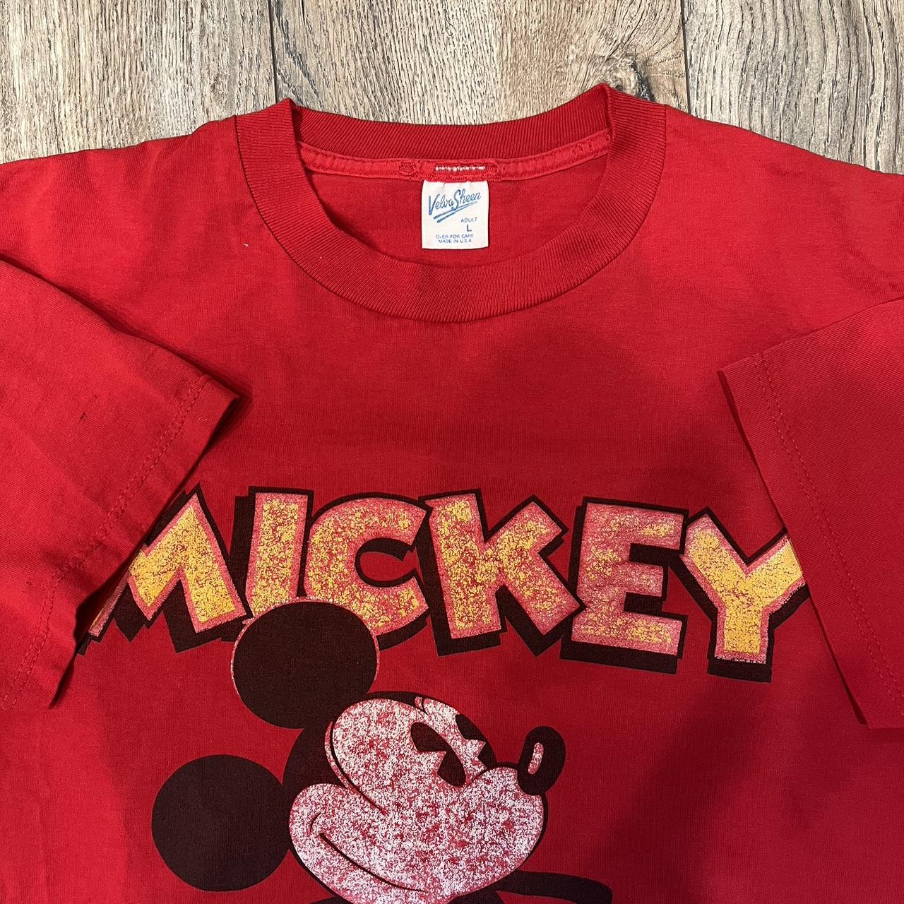 Vintage 80s Mickey Mouse Tshirt Super clean faded... - Depop