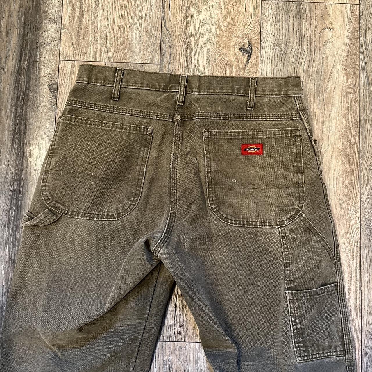 Vintage Olive Dickie Carpenter Jeans Perfect wear... - Depop