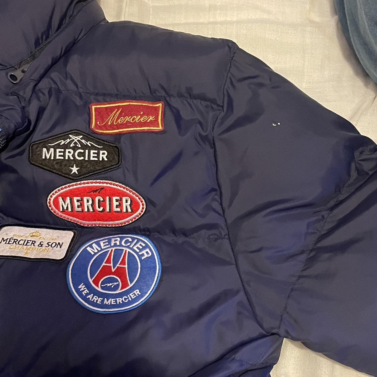 MERCIER NAVY PUFFER JACKET RRP £150 - Great condition - Depop