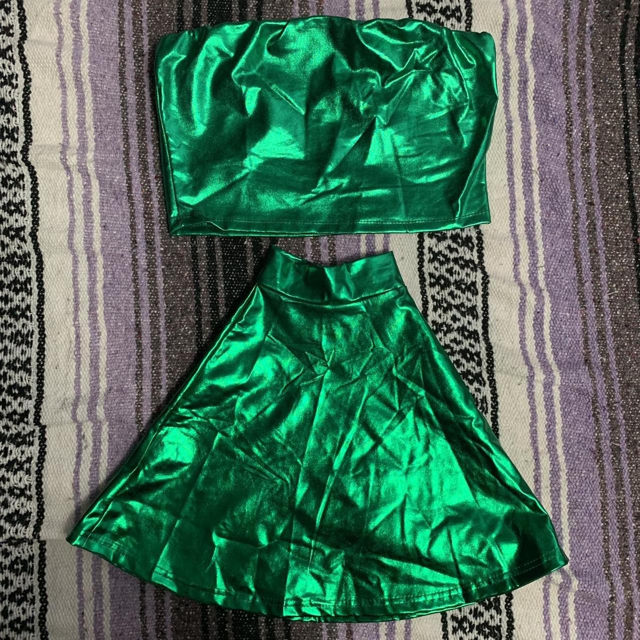 Womens Green Fancy Dress Depop