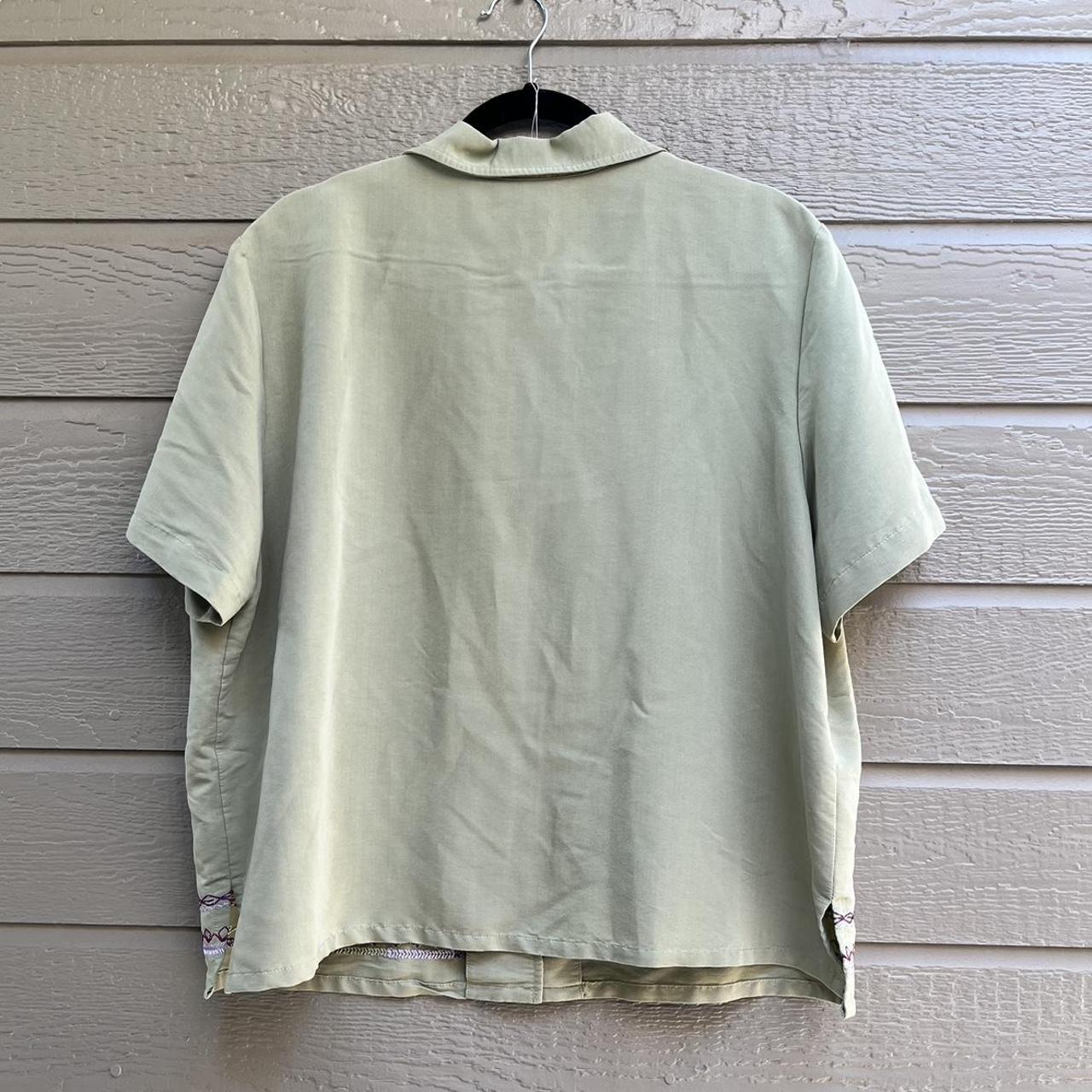 Koret embroidered button-down shirt! Size Xl! No... - Depop