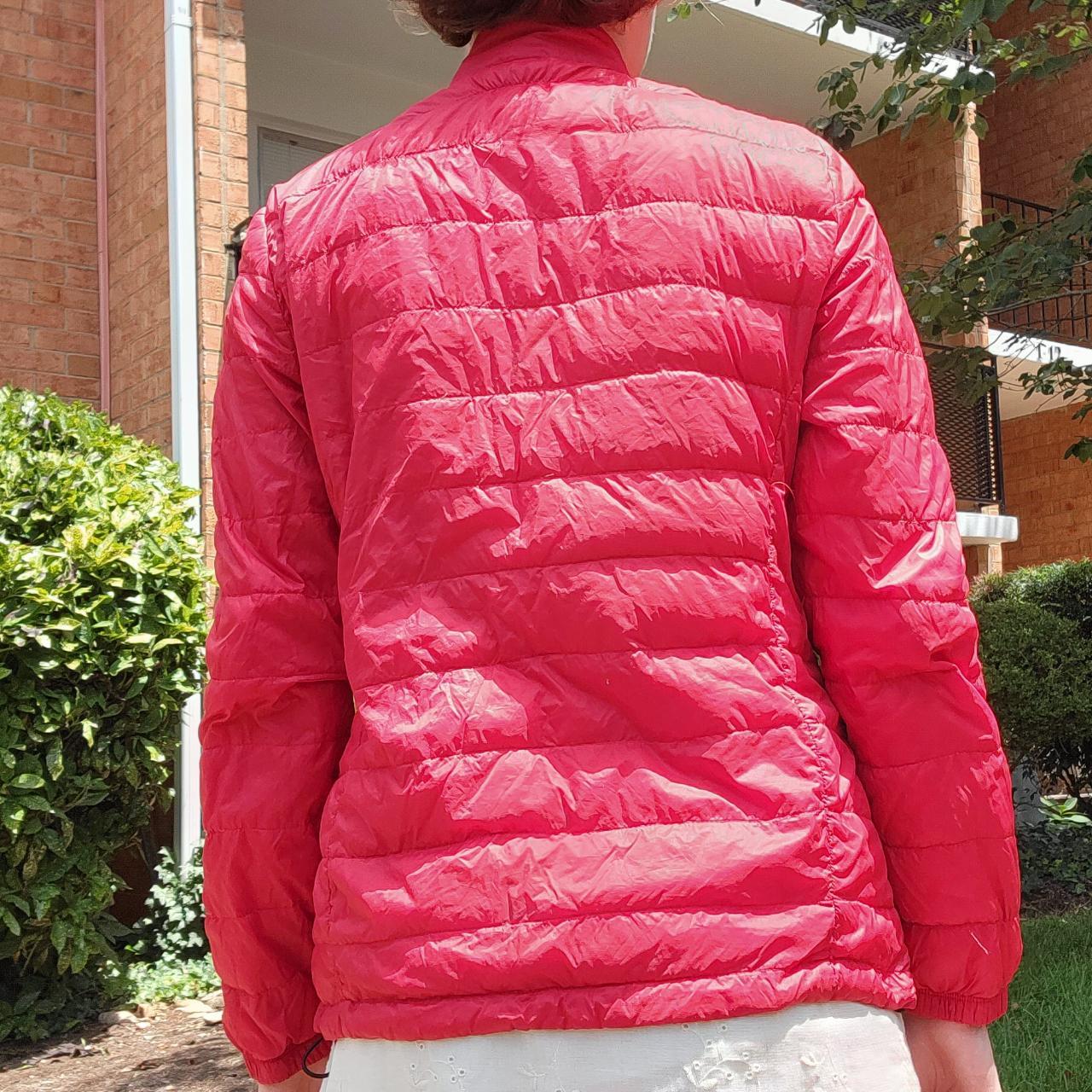 Calvin Klein red down filled puffer jacket !!... - Depop