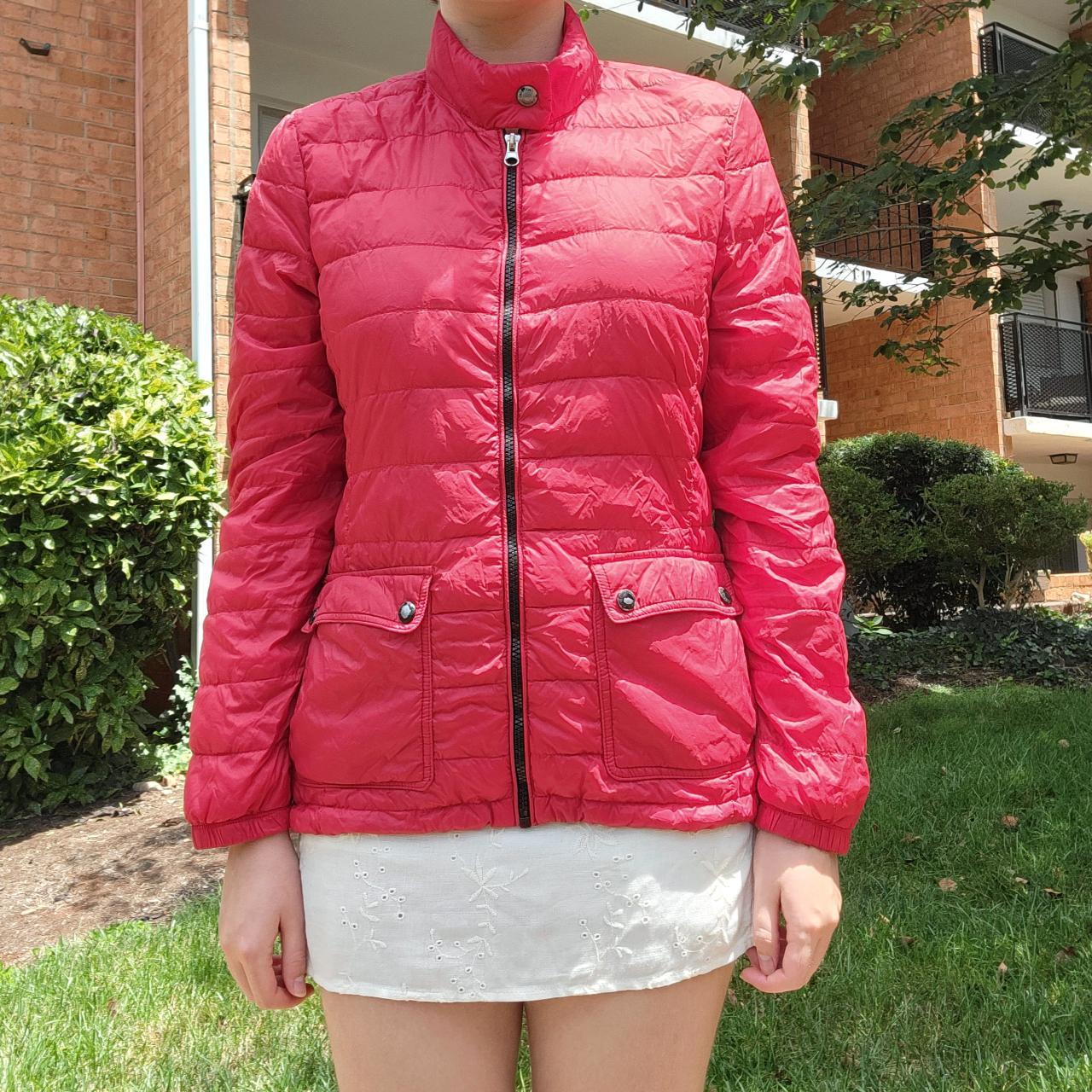 Calvin Klein red down filled puffer jacket !!... - Depop