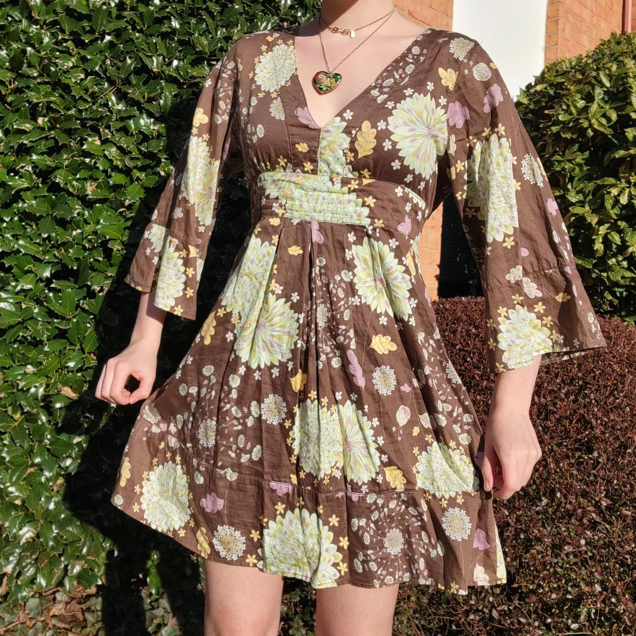 ⋅ 𓂃 ࣪💐 TULLE late 2000s boho twee floral summer... - Depop