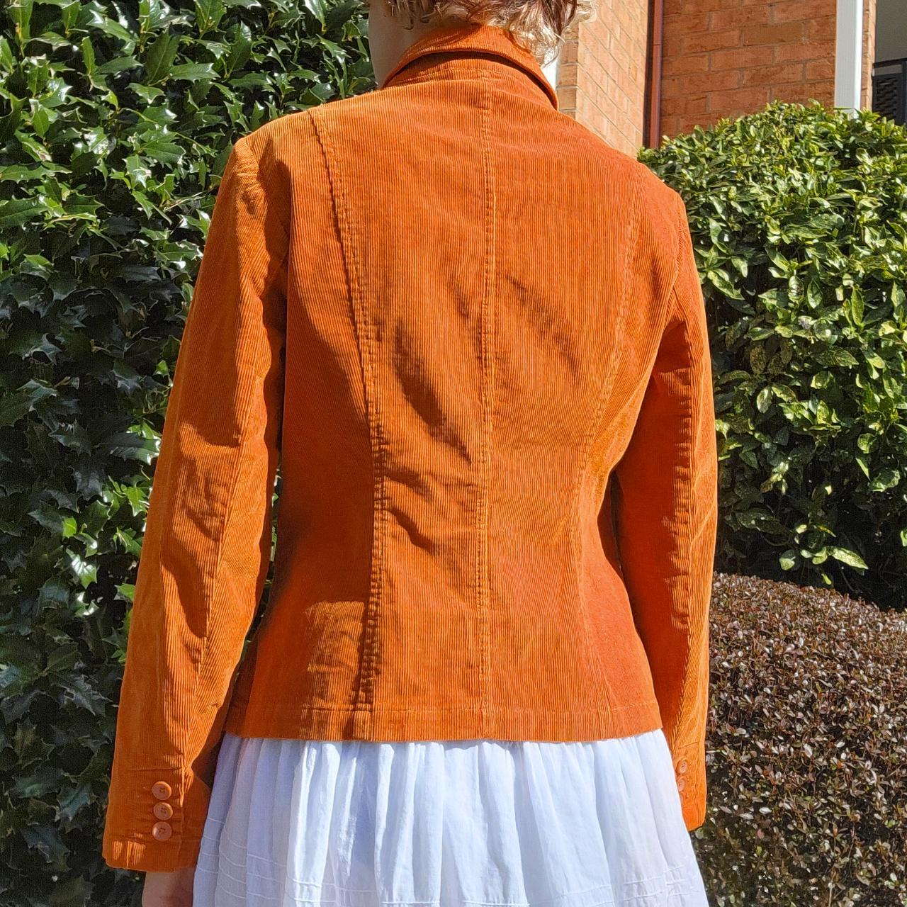 ⋆🍊｡ Talbots vintage orange corduroy blazer 𖦹°🍊‧ ... - Depop
