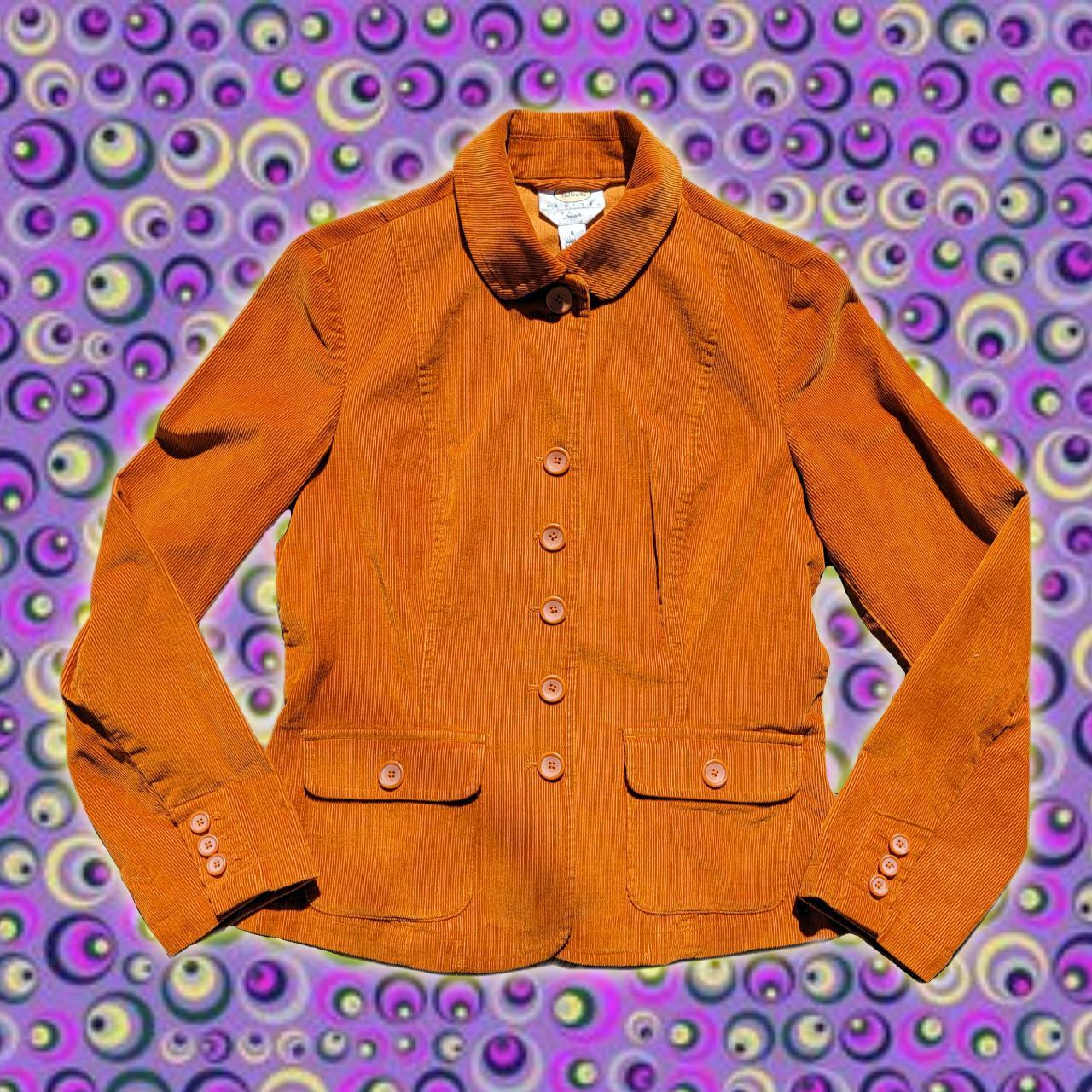 ⋆🍊｡ Talbots vintage orange corduroy blazer 𖦹°🍊‧ ... - Depop
