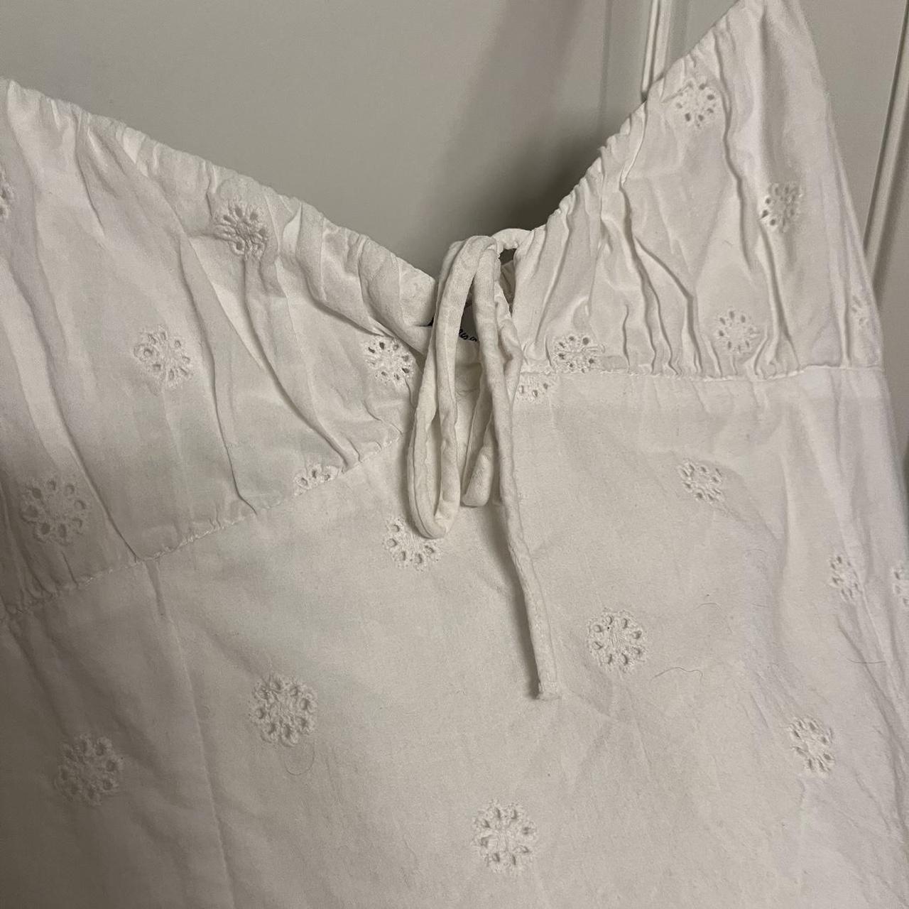 Flower cutout white sundress From Spain - Depop