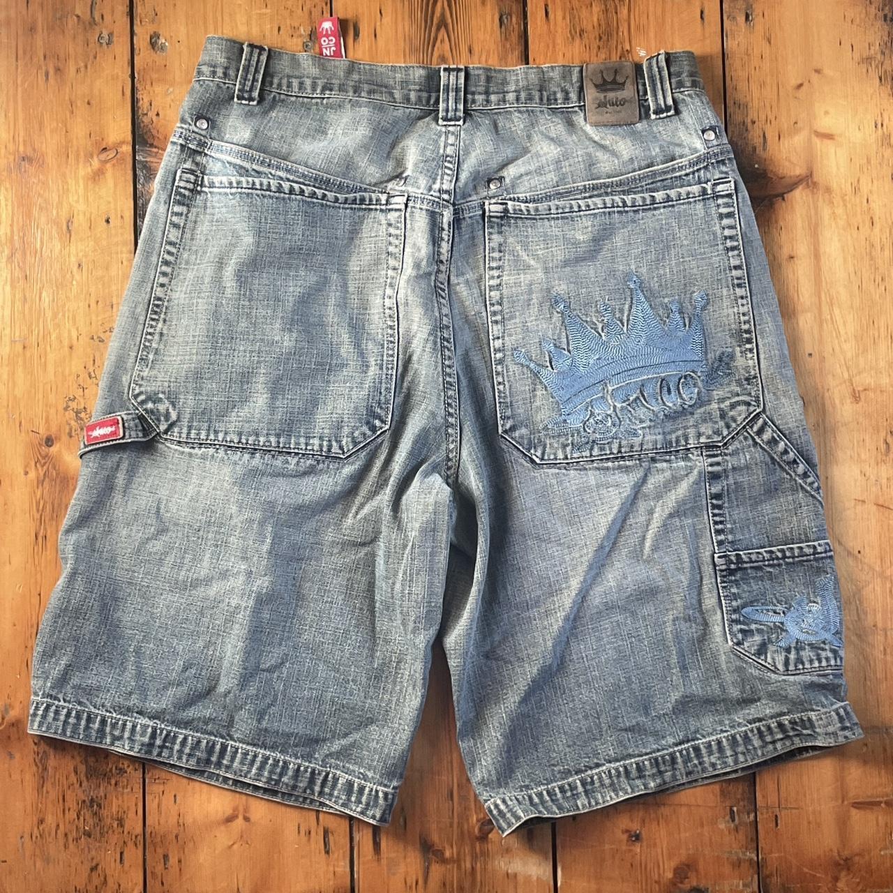 early 2000s jnco shorts - awesome pair font see this... - Depop