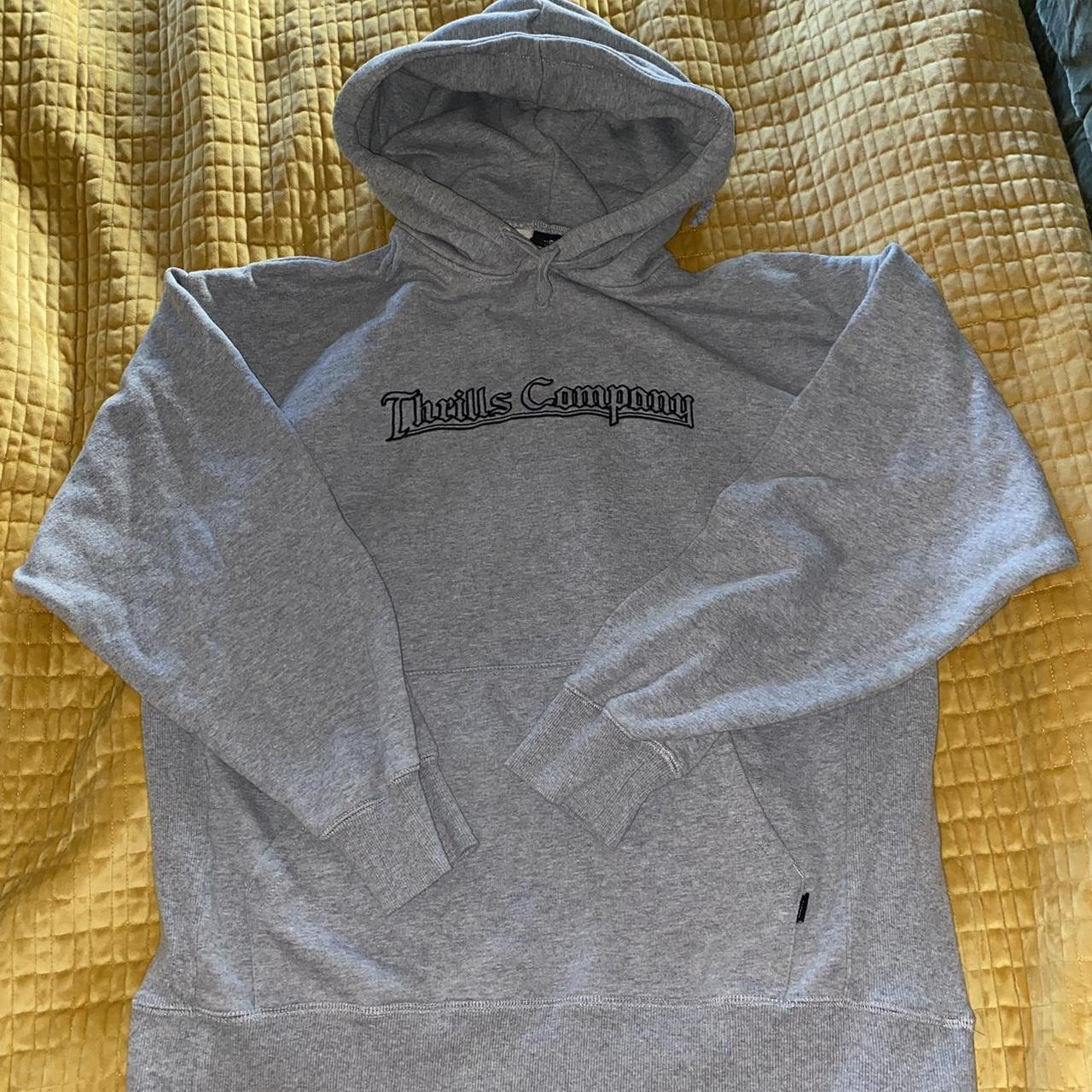 Hoodie Grey Brand - Thrills Company Size - XL Price... - Depop