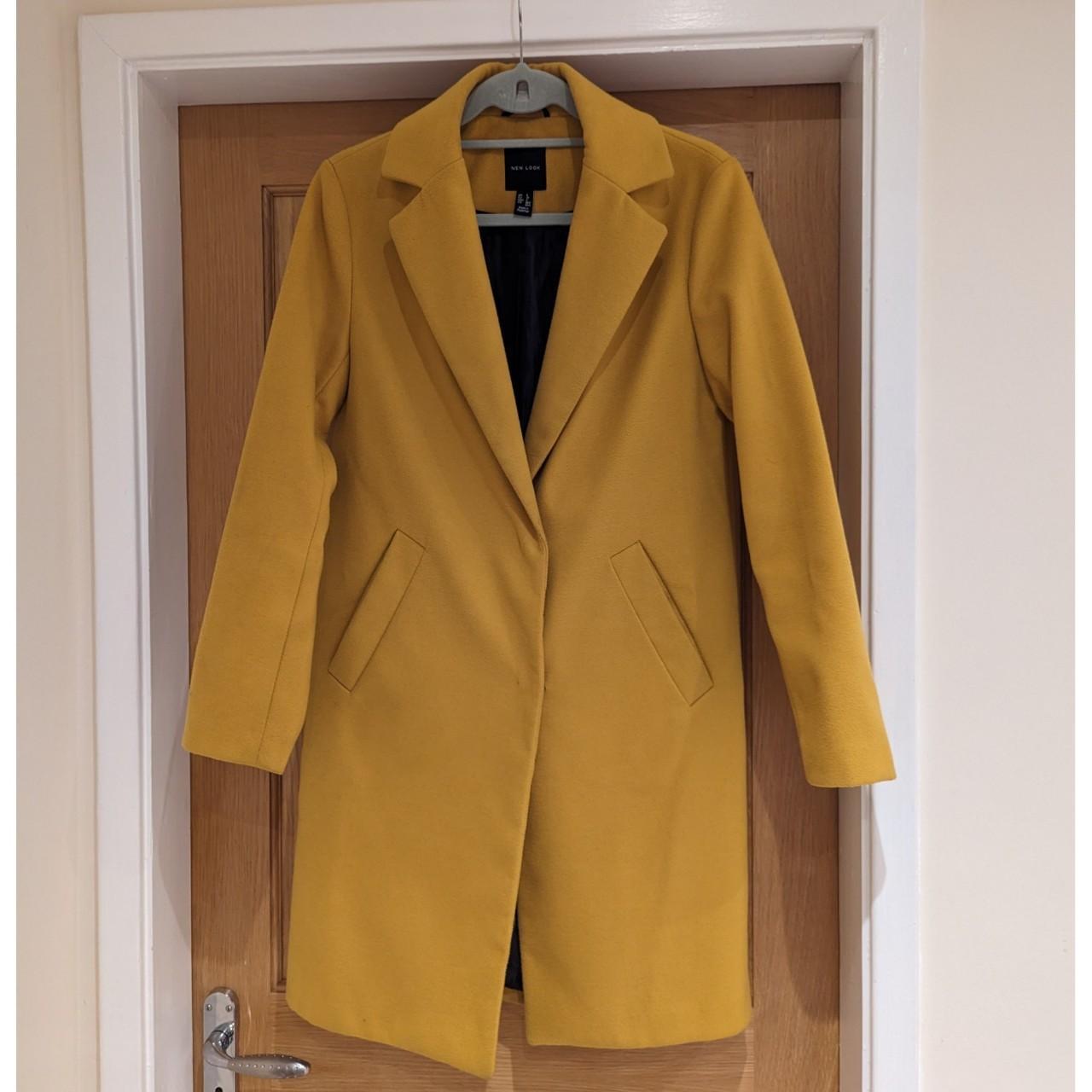 New Look formal mustard coat - size 8 Worn but in... - Depop