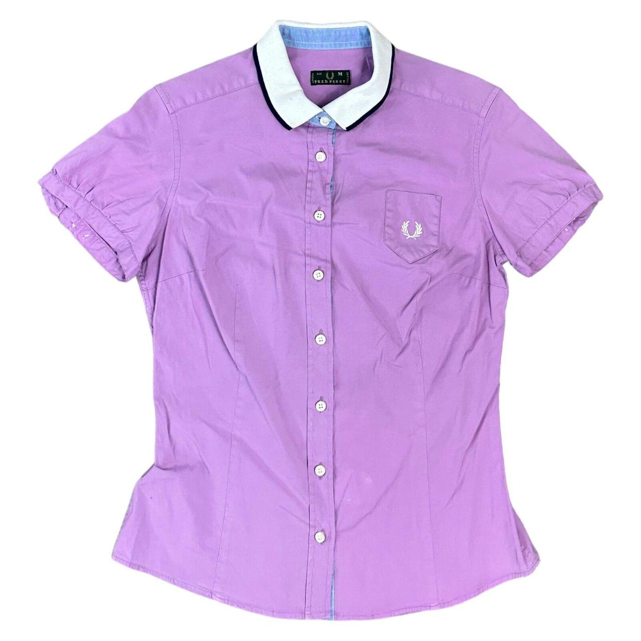 Fred Perry Women's Purple Shirt | Depop