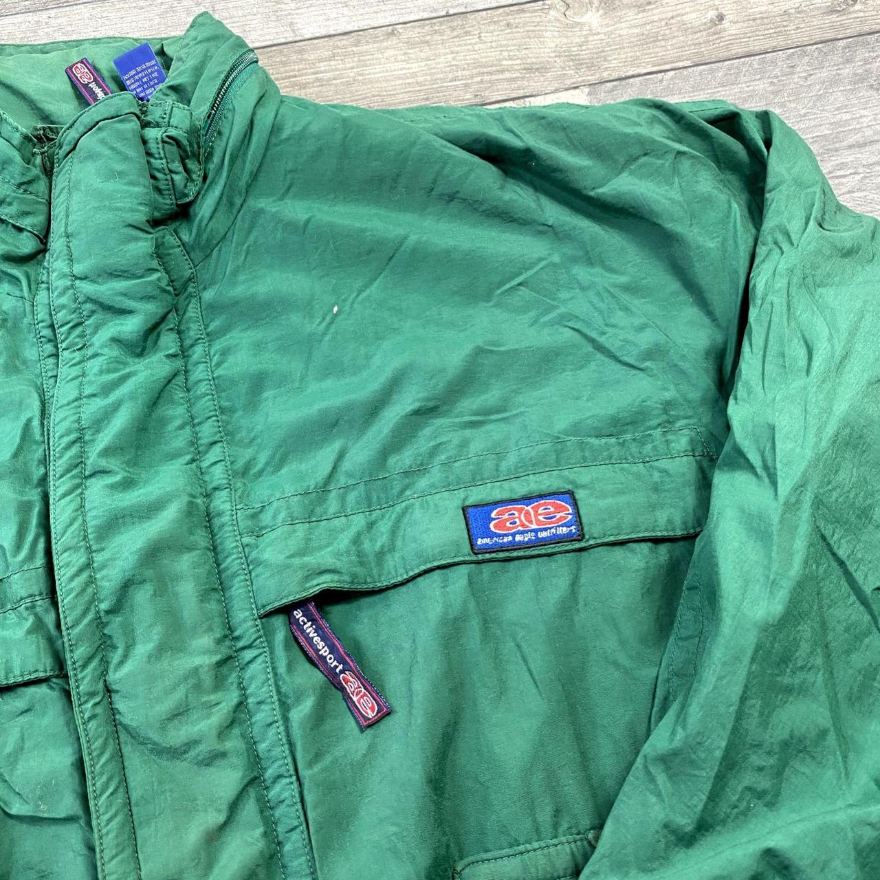 Vintage American Eagle Mens Green Fleece Lined Depop