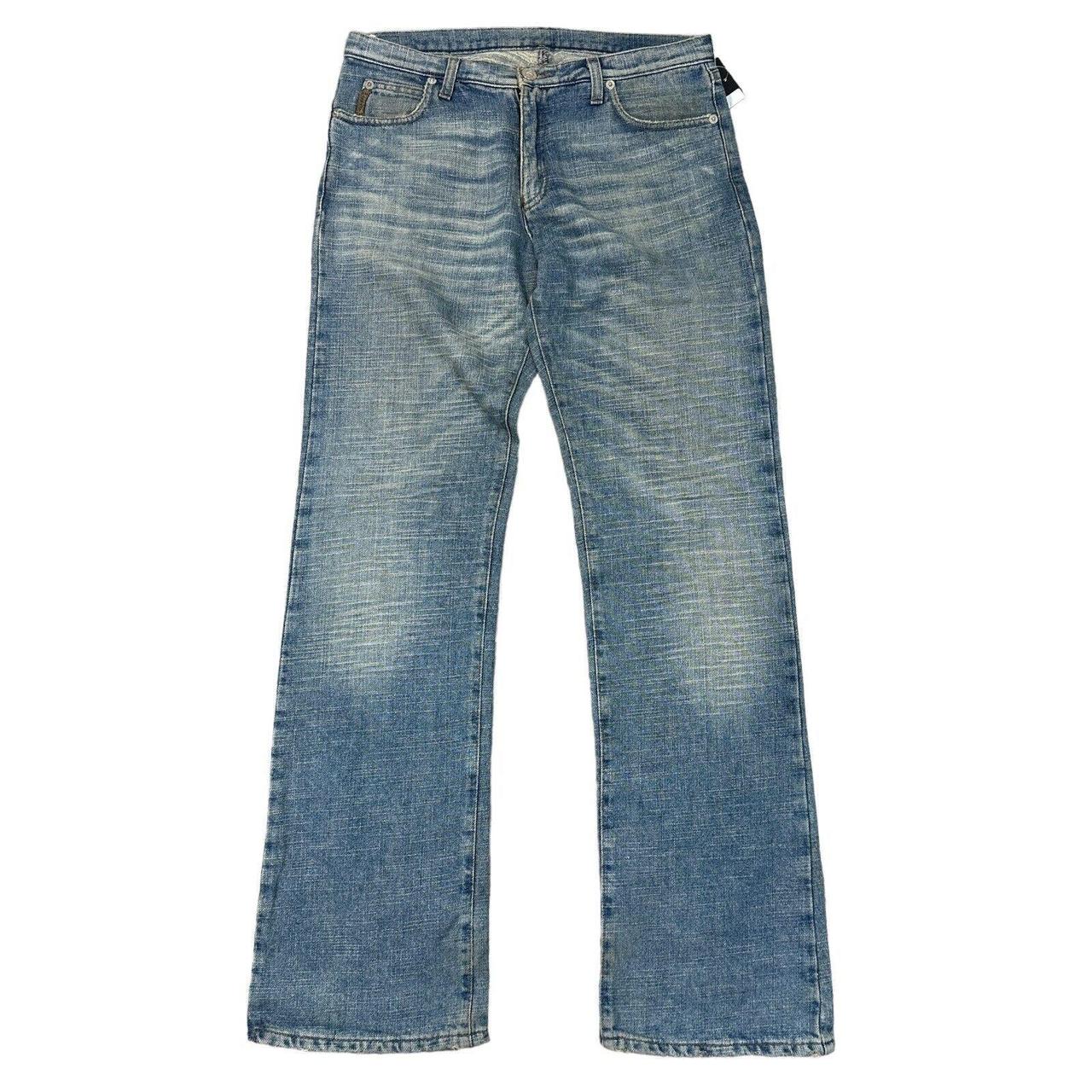 Armani Jeans J04 Denim Jeans Slim Straight Fit Blue... - Depop