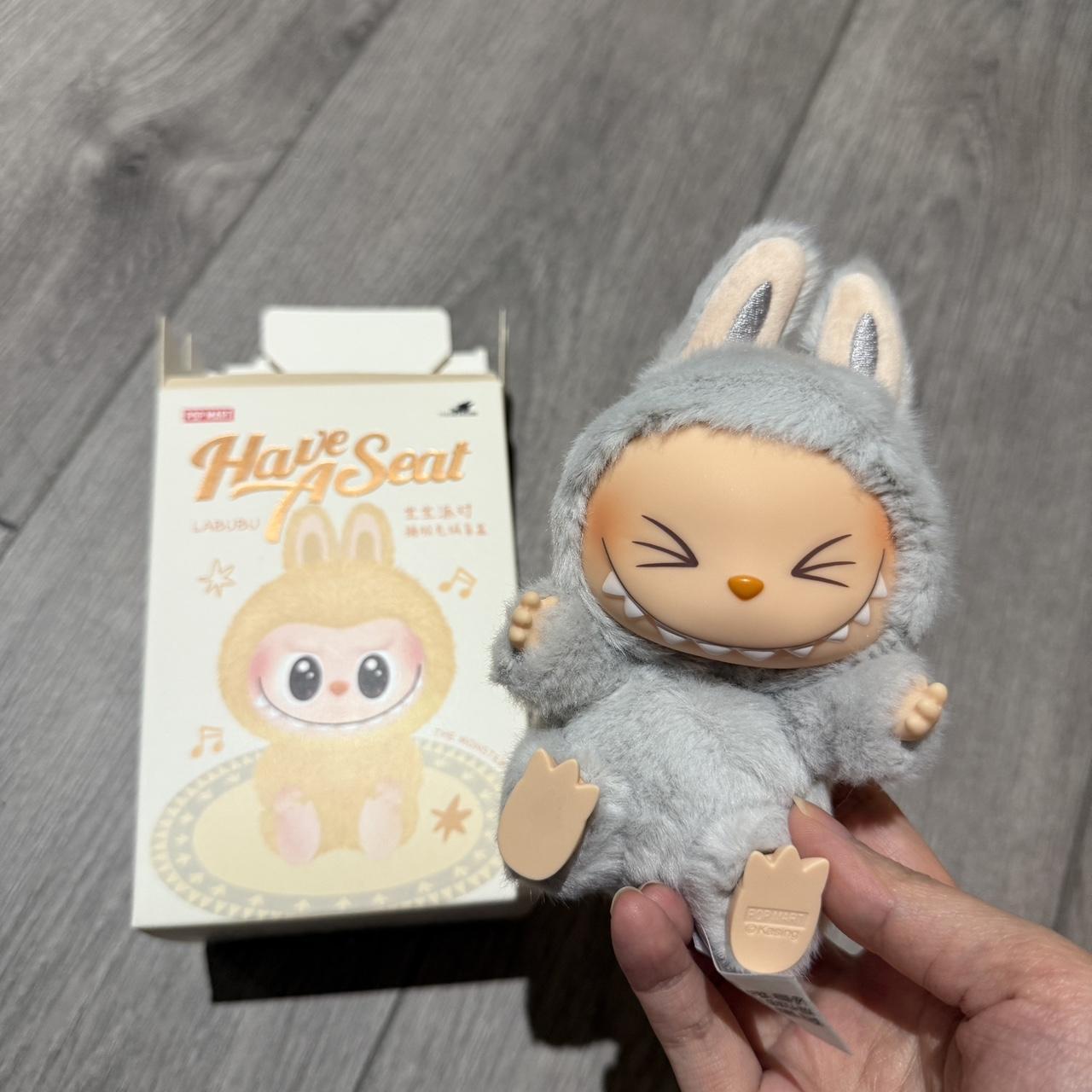 Have a seat labubu - got the grey one brand new just... - Depop