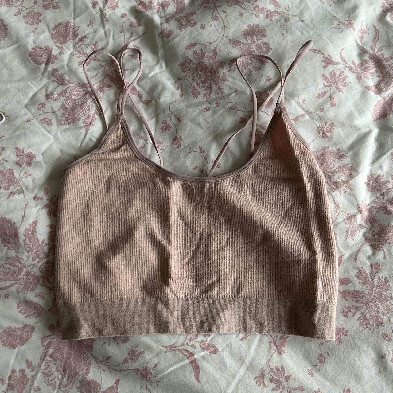 Baby pink ribbed tank top from urban outfitters -... | Depop
