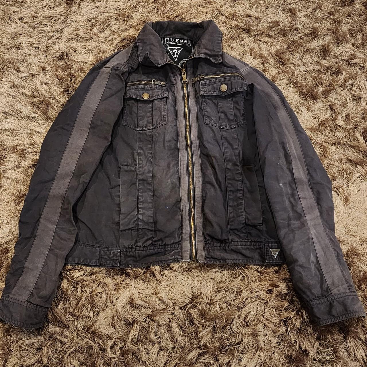 Guess Women's Black and Grey Jacket | Depop