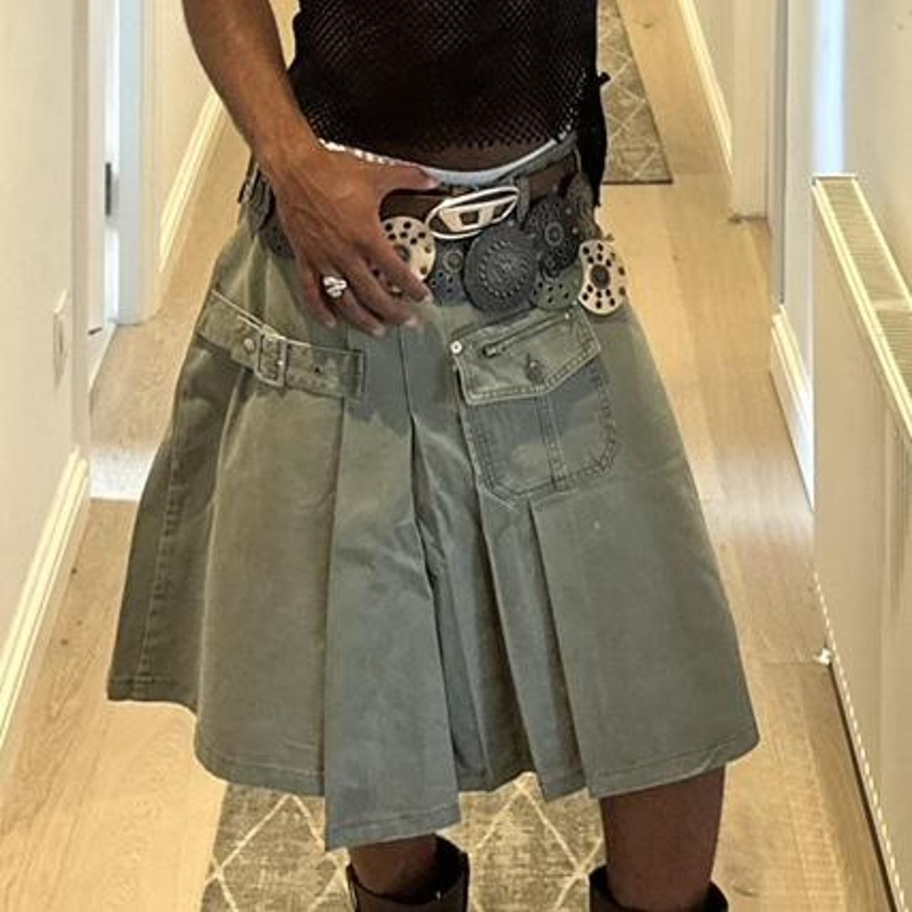 Y2k chunky circle disc belt Y2k belt // metal ring... - Depop