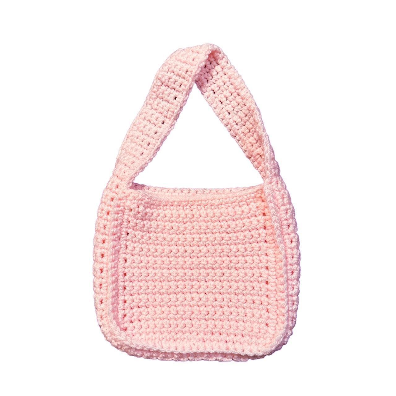 Handmade Hand Crocheted MINI Book Bag in Pastel... - Depop