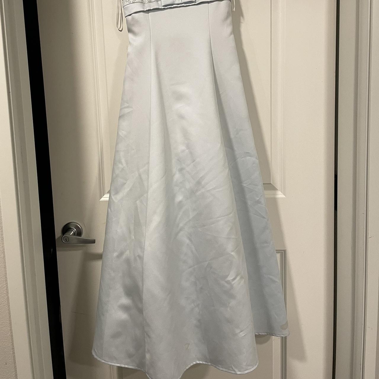 Beautiful powder blue prom dress with lace bodice... | Depop