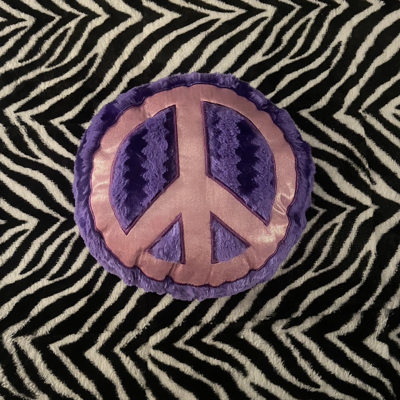 Y2K PEACE SIGN PILLOW -no flaws -super soft MSG ME... | Depop