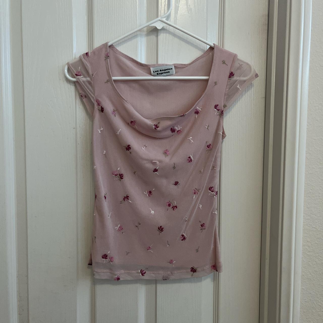 Express Women's Pink Top | Depop