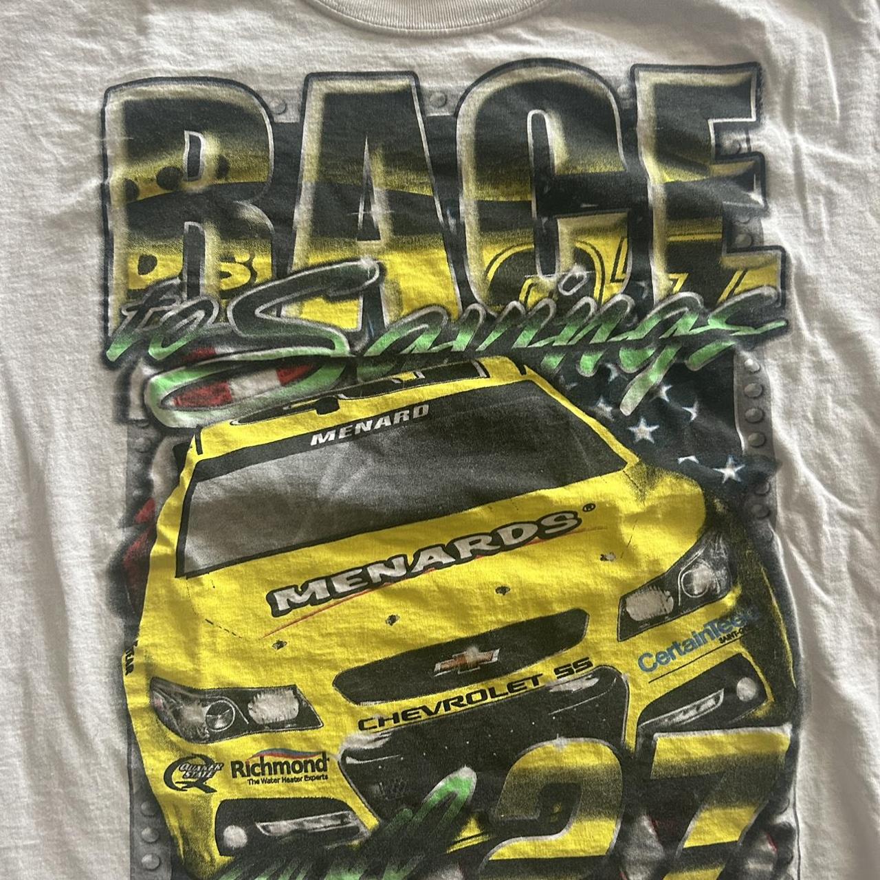 Y2K racing TEE Size L (fits more like a... - Depop