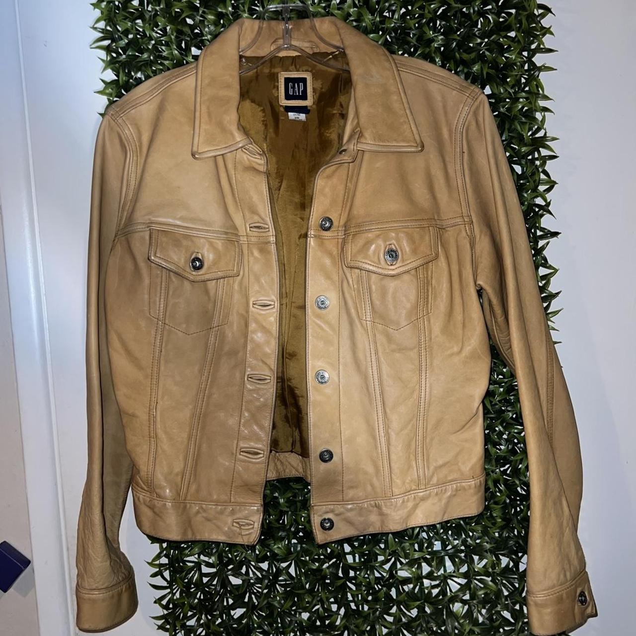 Vintage Gap, genuine real leather jacket 🧥 #gap... | Depop