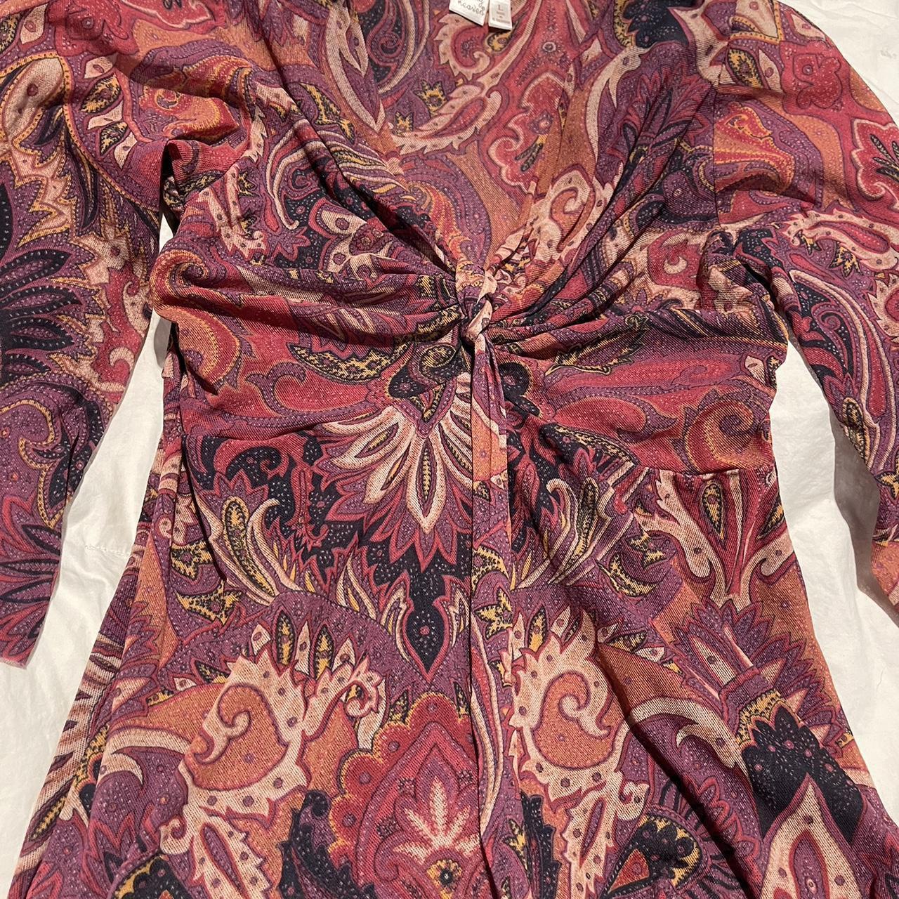 johnny heaven paisley print half sleeve mesh... - Depop