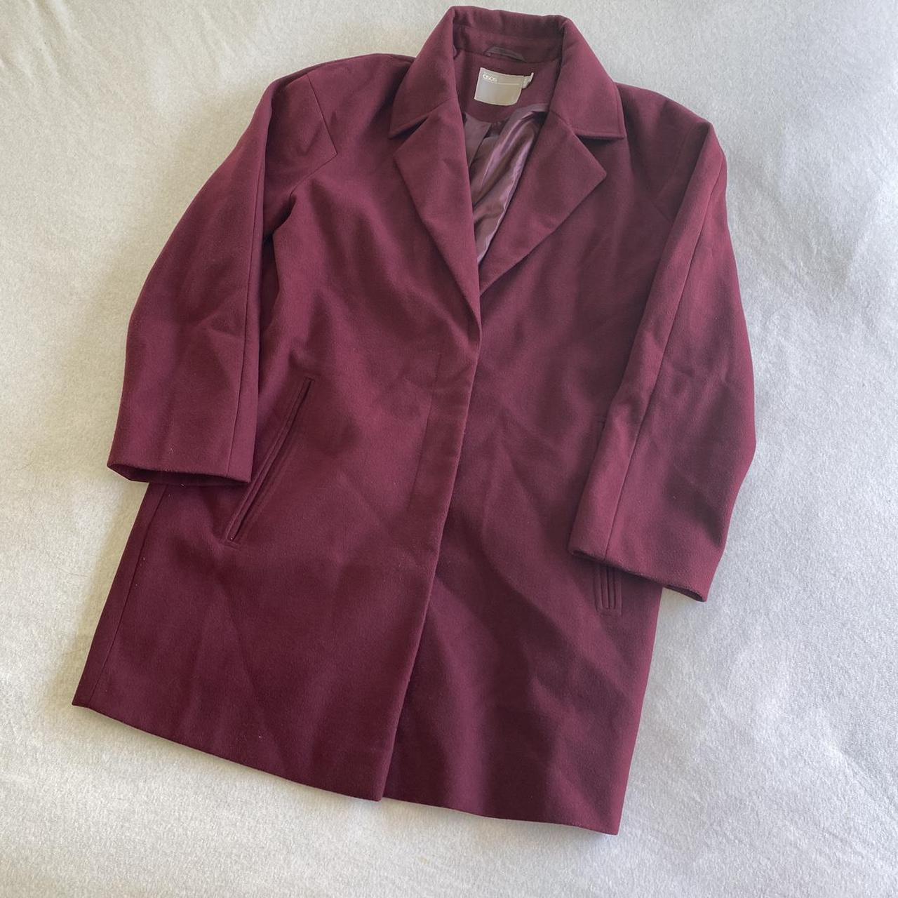 burgundy winter coat wardrobe ♥️ beautiful elegant... | Depop