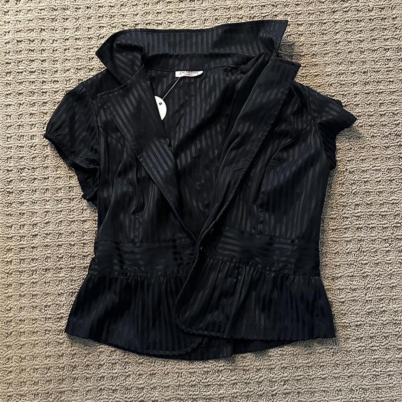 Black vest Insane pinstripe collared waistcoat... - Depop