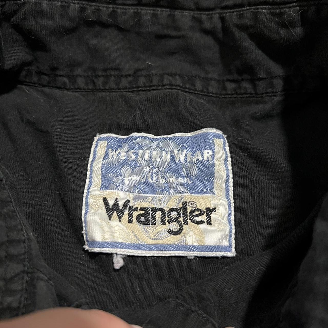 Black boho wrangler button up vintage 90’s western... - Depop