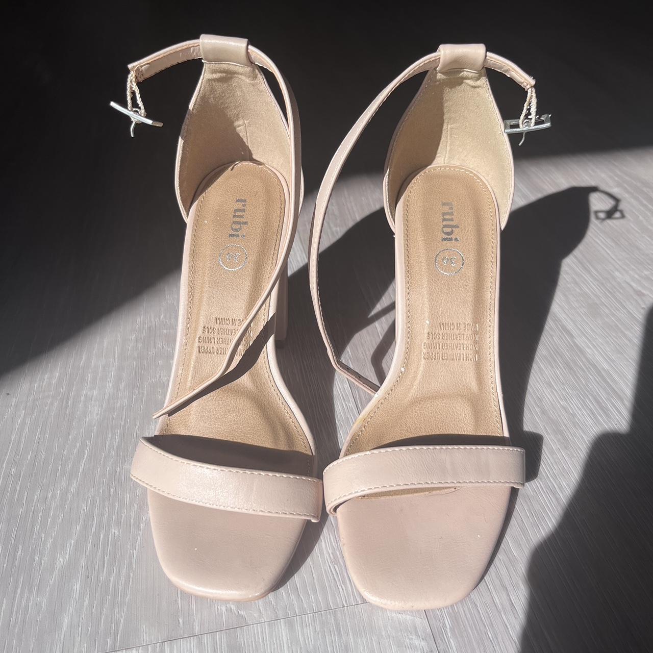 Rubi - Nude Heels Size 36 - Women’s 5 Worn once or... - Depop