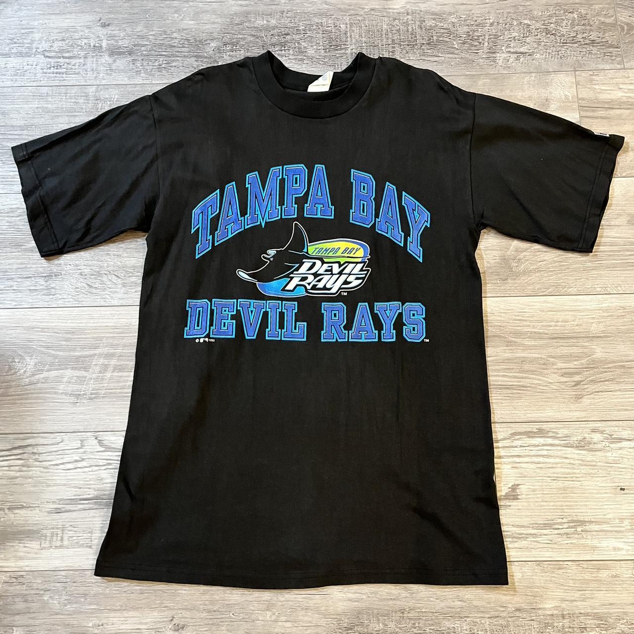 Vintage 1995 Logo 7 Tampa Bay Devil Rays... - Depop