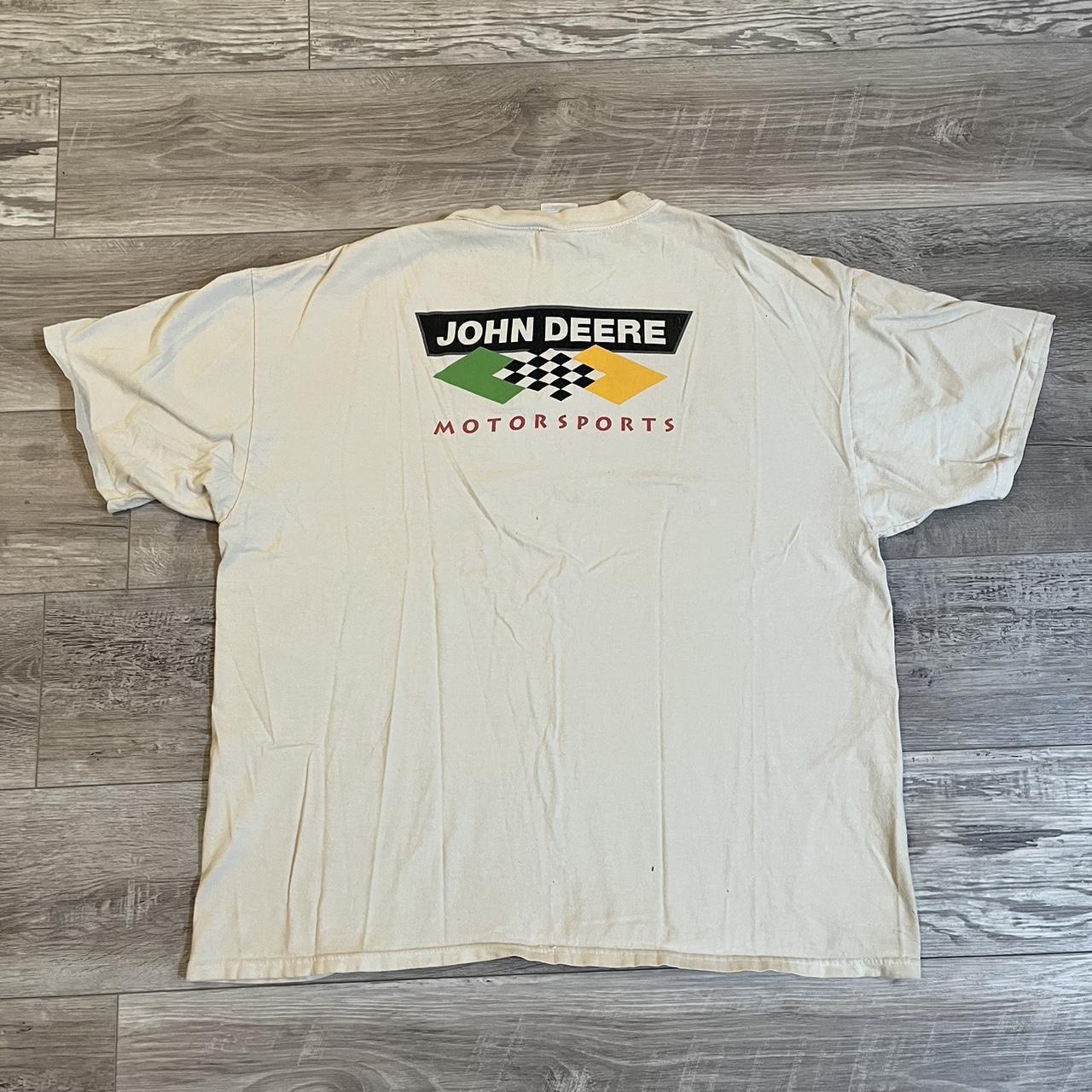 Vintage John Deere Motorsports T-Shirt Size... - Depop