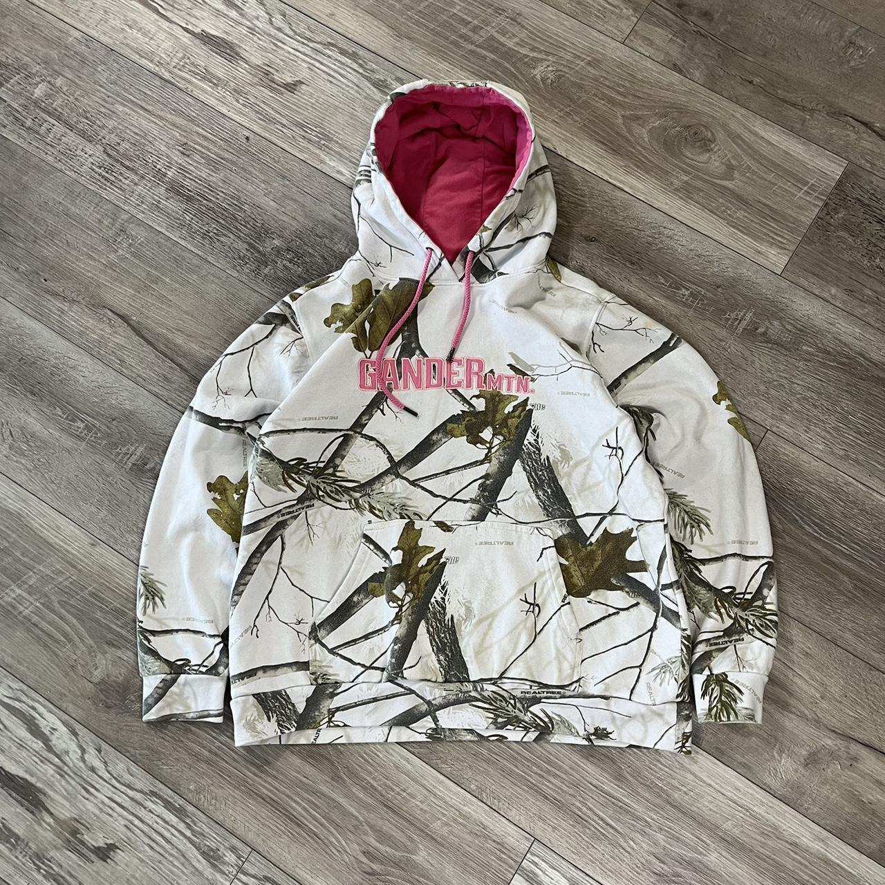 Real tree camo hoodie with pink accents Guide... - Depop