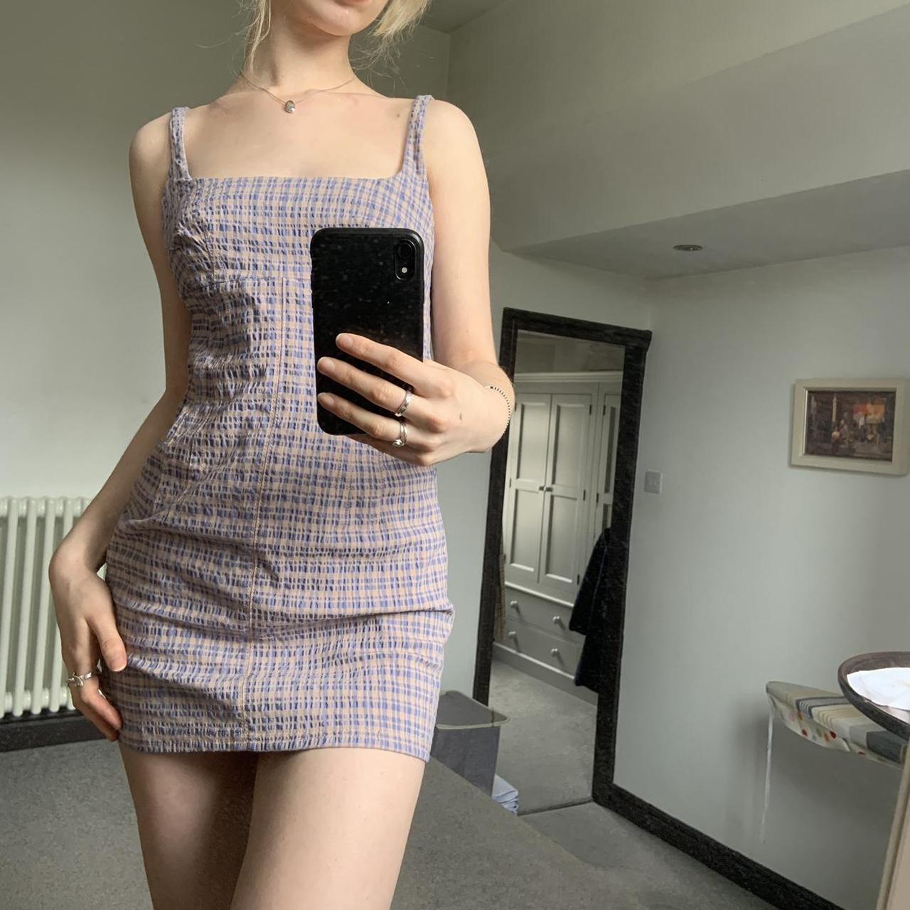 Check mini dress from UO, never been worn as it’s a... - Depop
