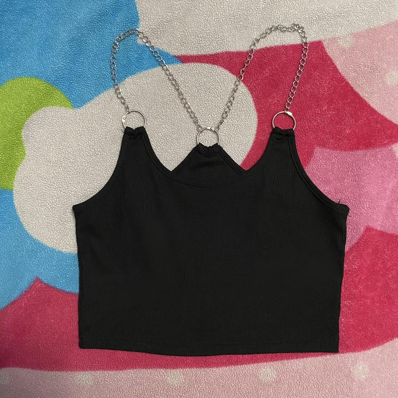 Goth chain strap tank top - Depop