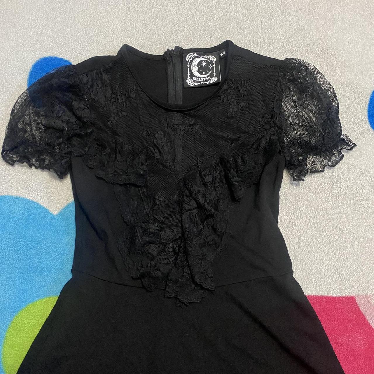 Killstar Buffy skater dress with sheer ruffle lace... - Depop