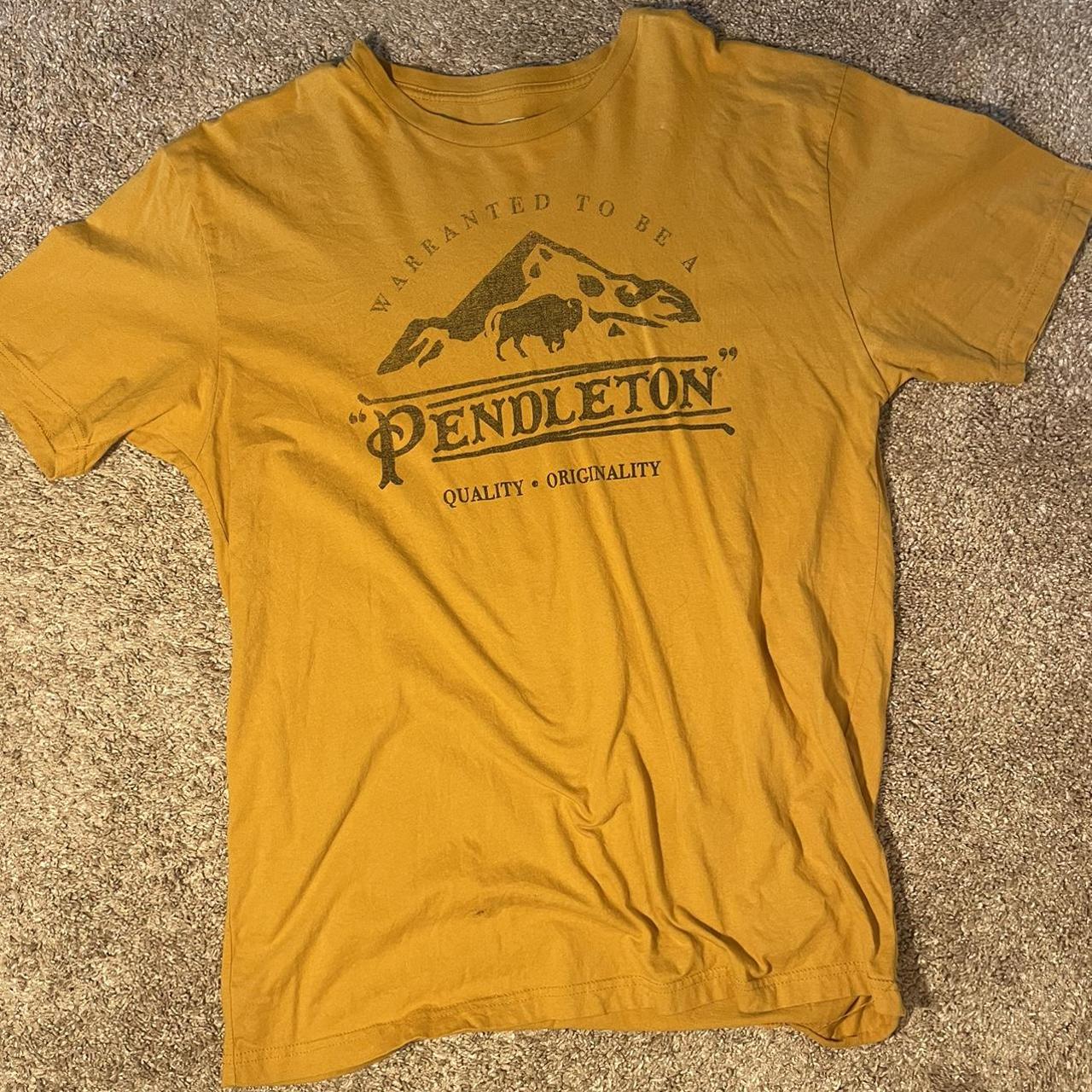 Pendleton Men's Yellow T-shirt | Depop