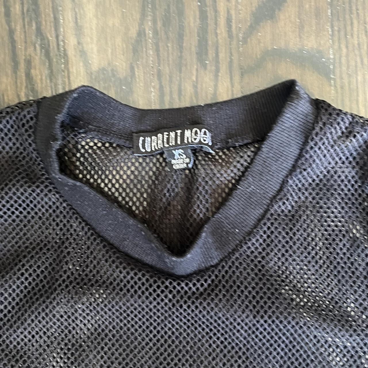 mesh fishnet top size xs, fits super tight worn once... - Depop