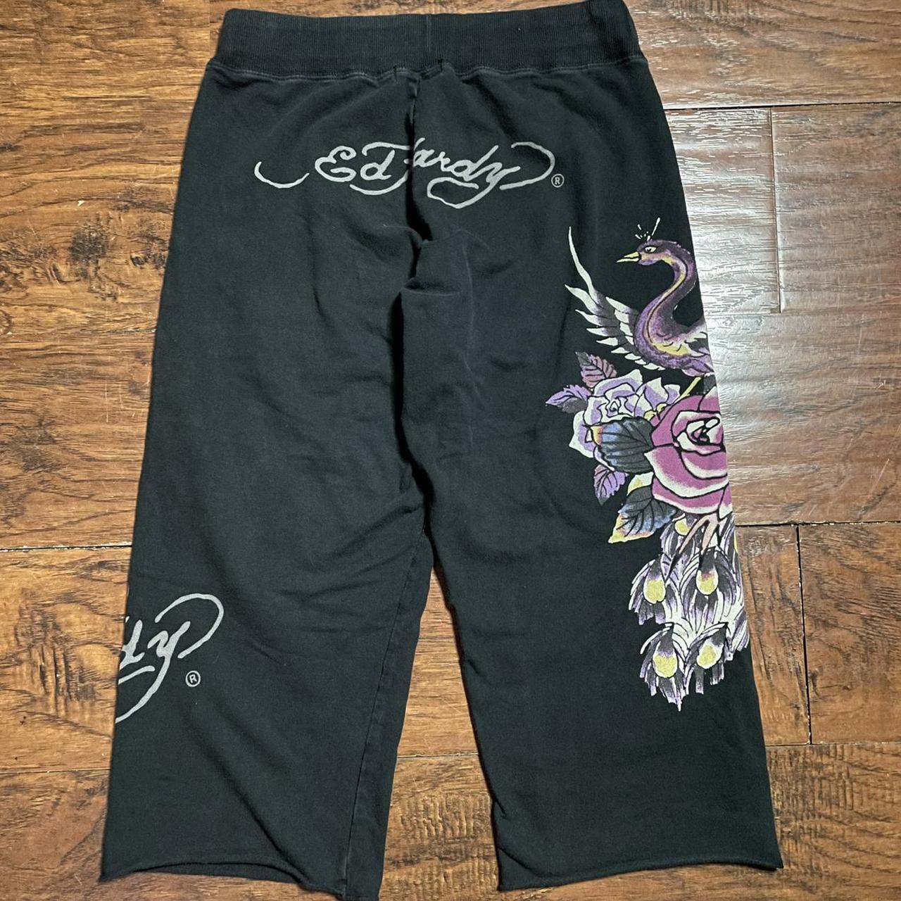 Women’s Ed Hardy Ankle Cut Off Sweats Size:... - Depop