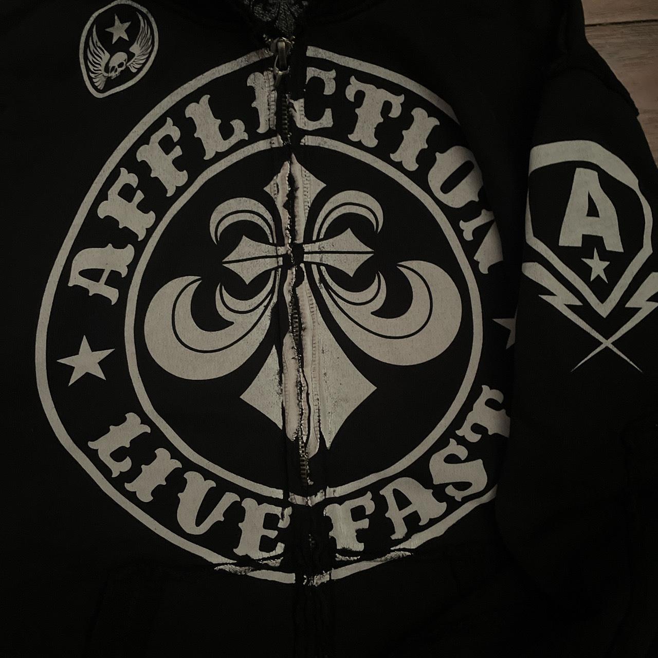 Classic Affliction Zip Up Hoodie Great condition,... - Depop