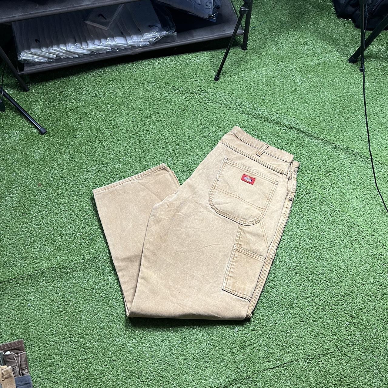 🔥 vintage dickies tan small logo relaxed fit cargo... - Depop