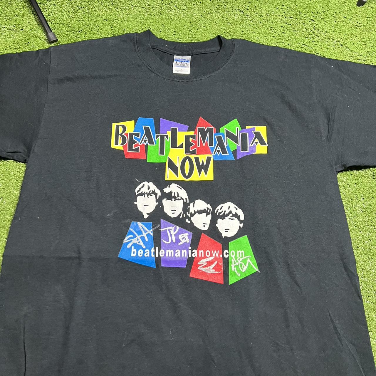 🔥 vintage beatlemania now faded black band shirt... - Depop