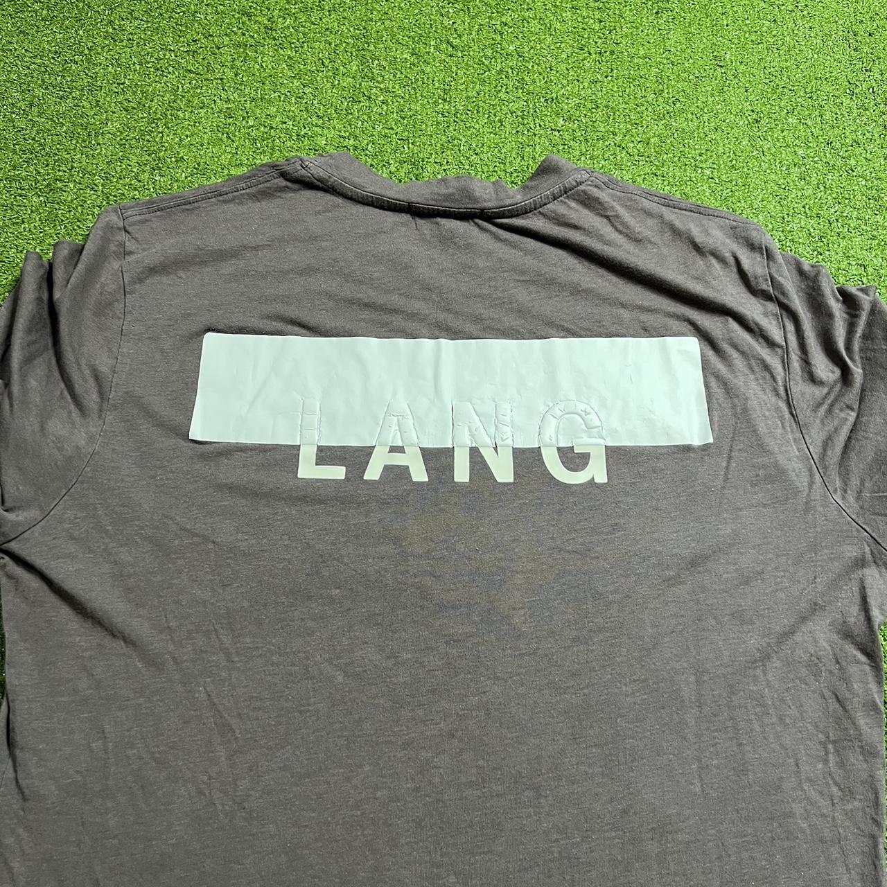 🔥 helmut lang brown spell out long shirt size large... - Depop