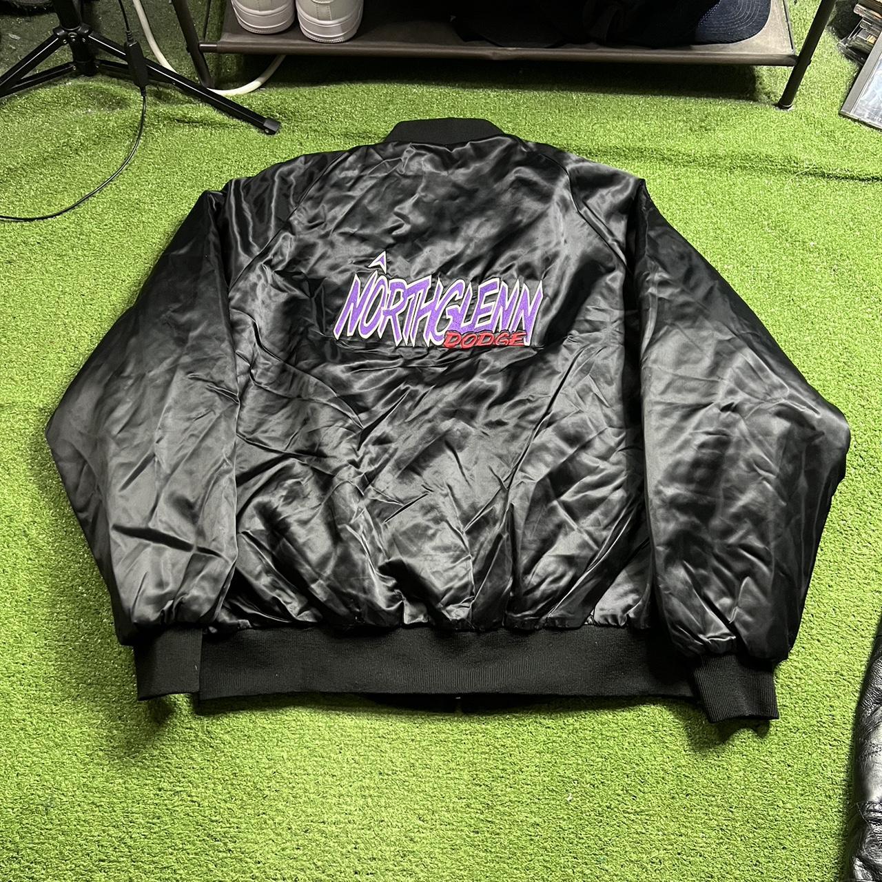 🔥 vintage northglenn dodge racing car satin bomber... - Depop