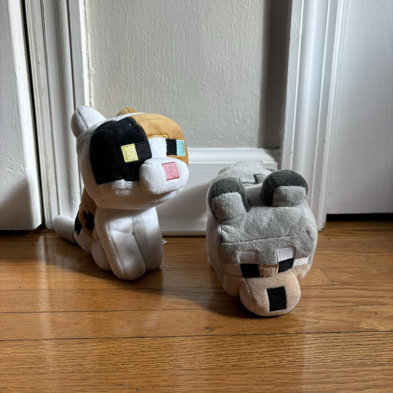 minecraft dog and cat plush both in great... - Depop