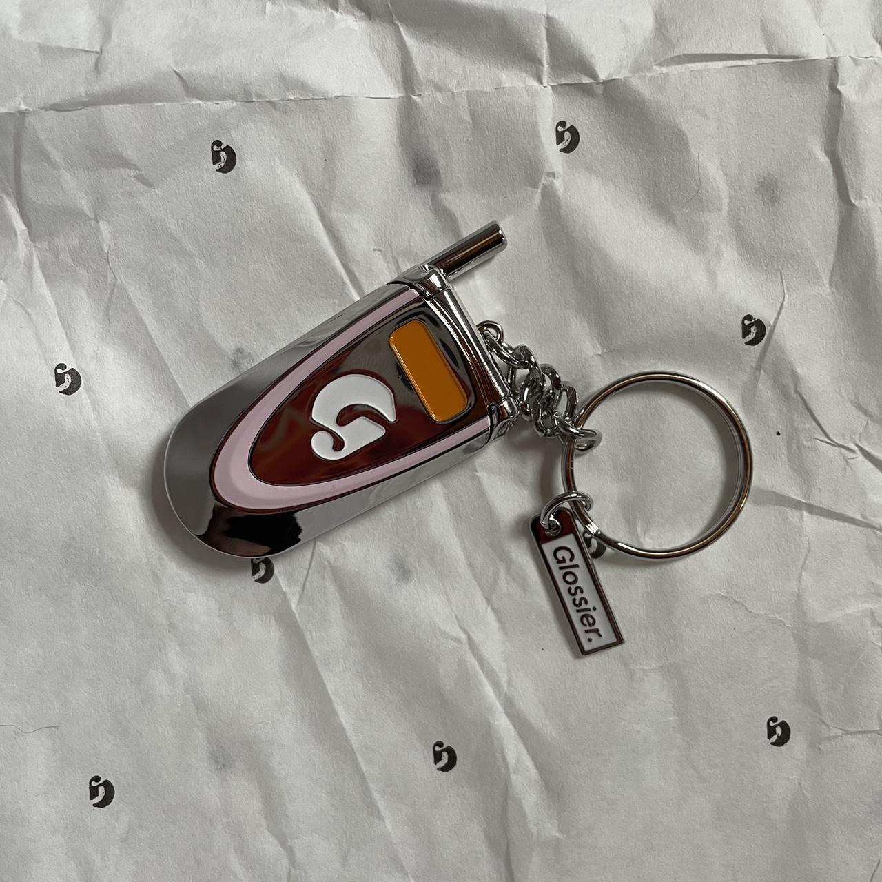 brand new glossier LA flip phone keychain! perfect... - Depop